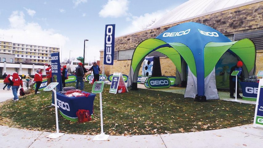 Custom brand activation with inflatable tents